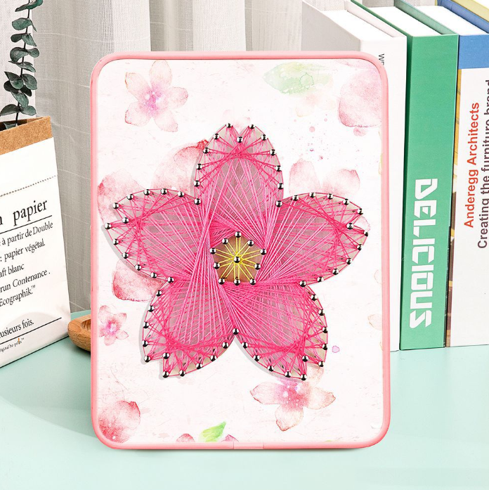Flower String Art Kit with Stand. Simple Decorative DIY String Art Cra ...